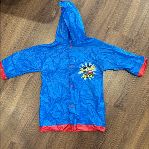 Disney | Jackets & Coats | Disney Mickey Amouse Blue And Red Raincoat ...
